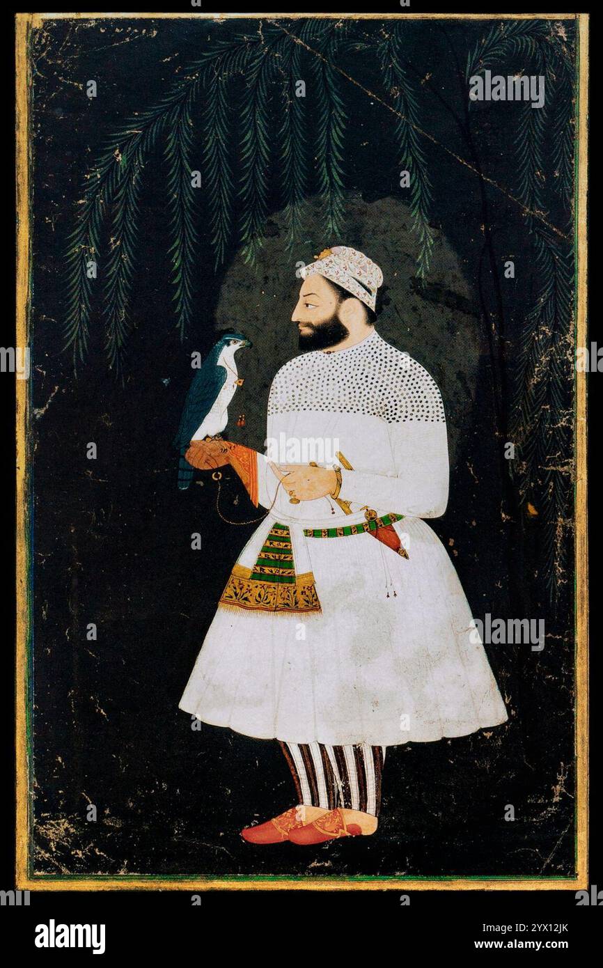 Contemporary painting of the sixth Sikh guru, Guru Hargobind ...