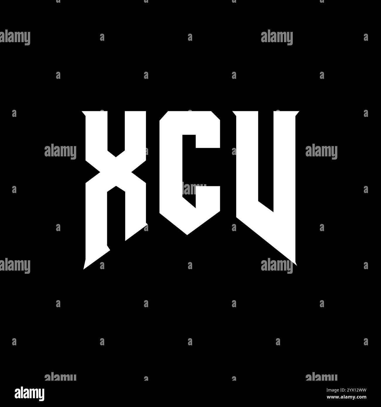 XCV letter logo design for technology company. XCV logo design black ...
