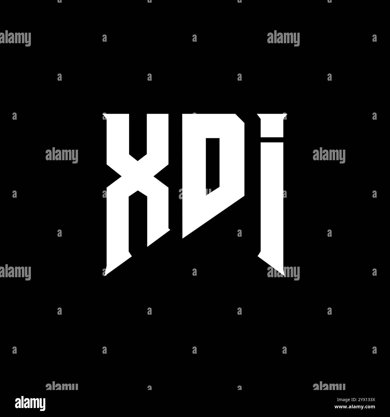 XDI letter logo design for technology company. XDI logo design black ...