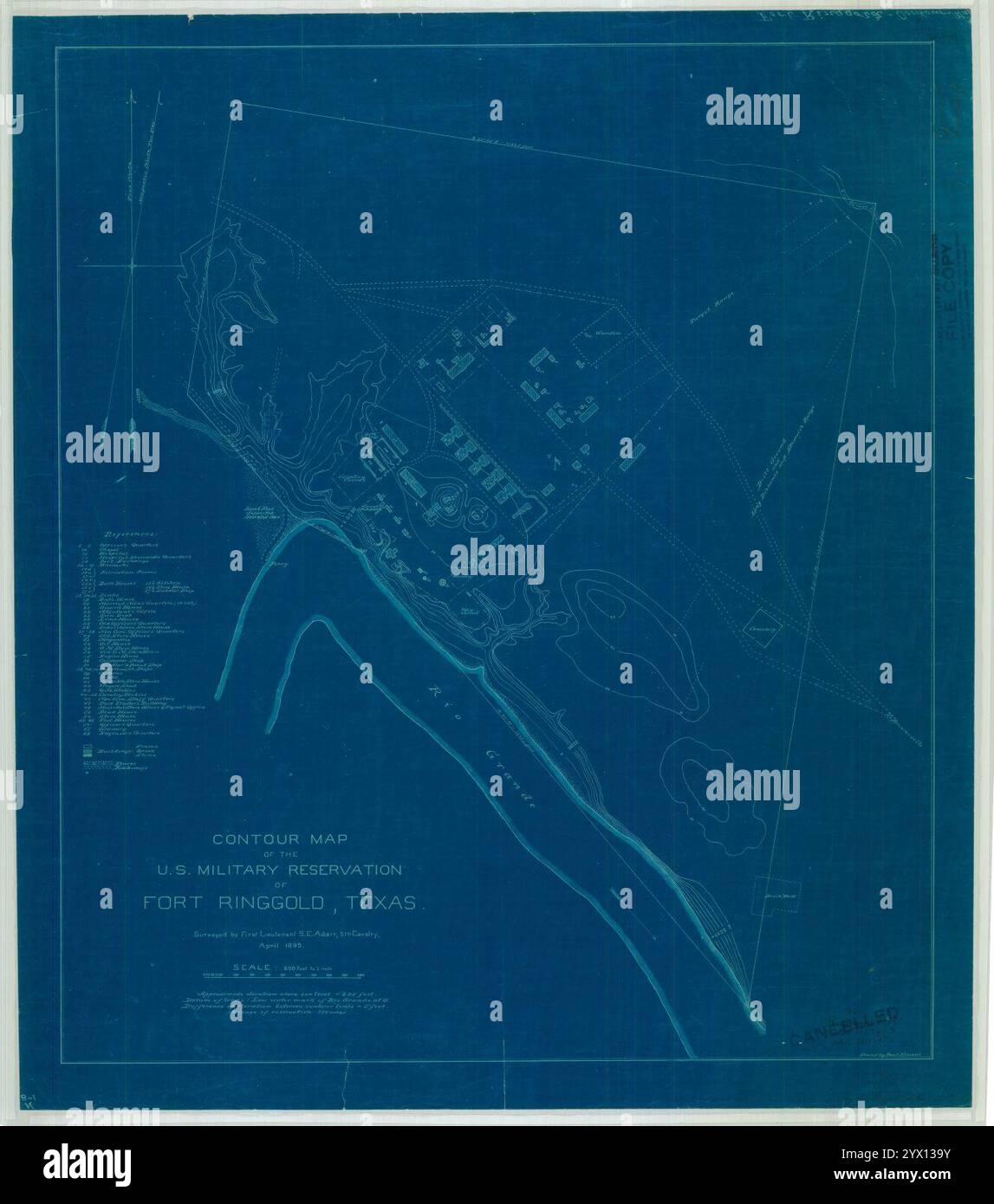Contour Map of the United States Military Reservation of Fort Ringold ...