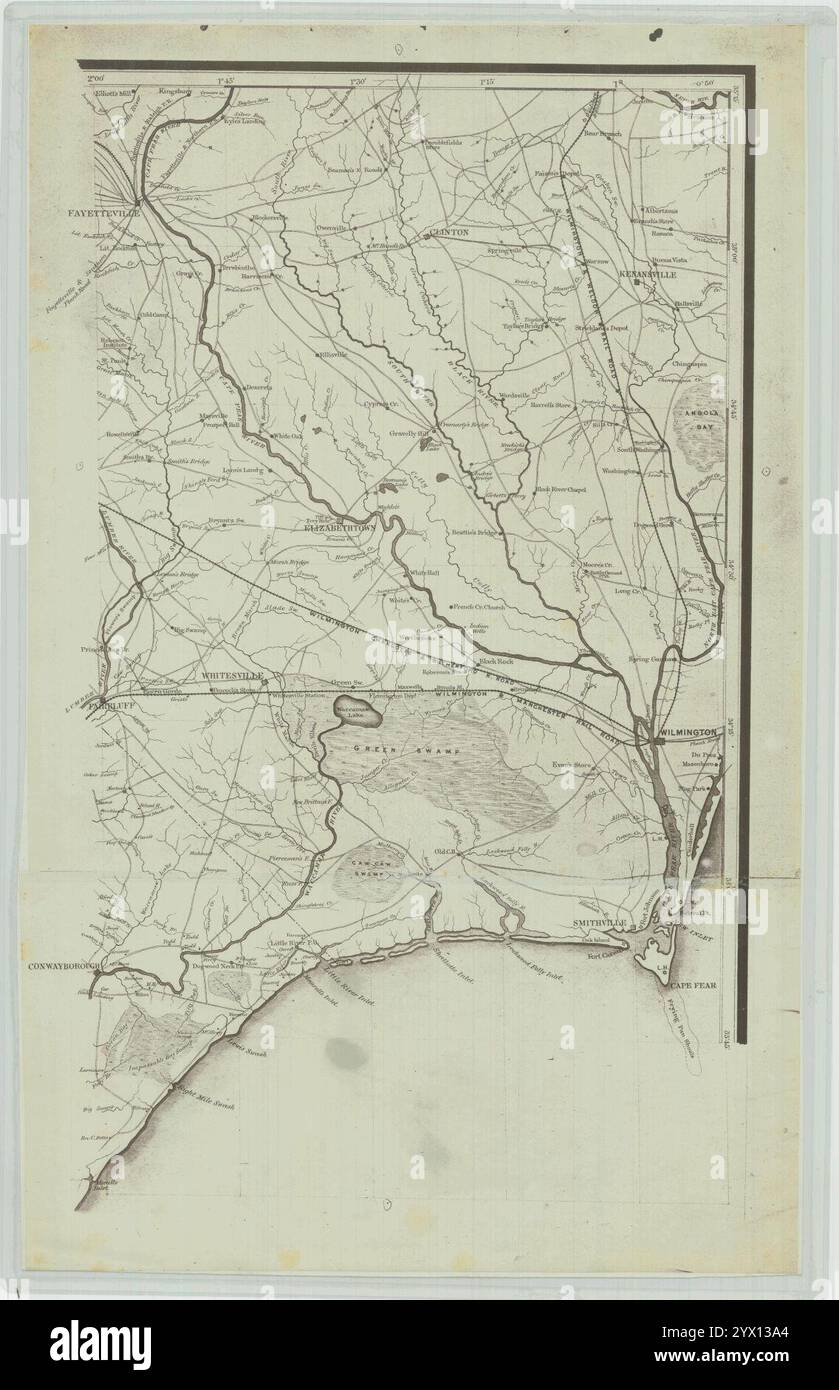 Continuation of Map of the Military Department of the South, 1865 Stock ...