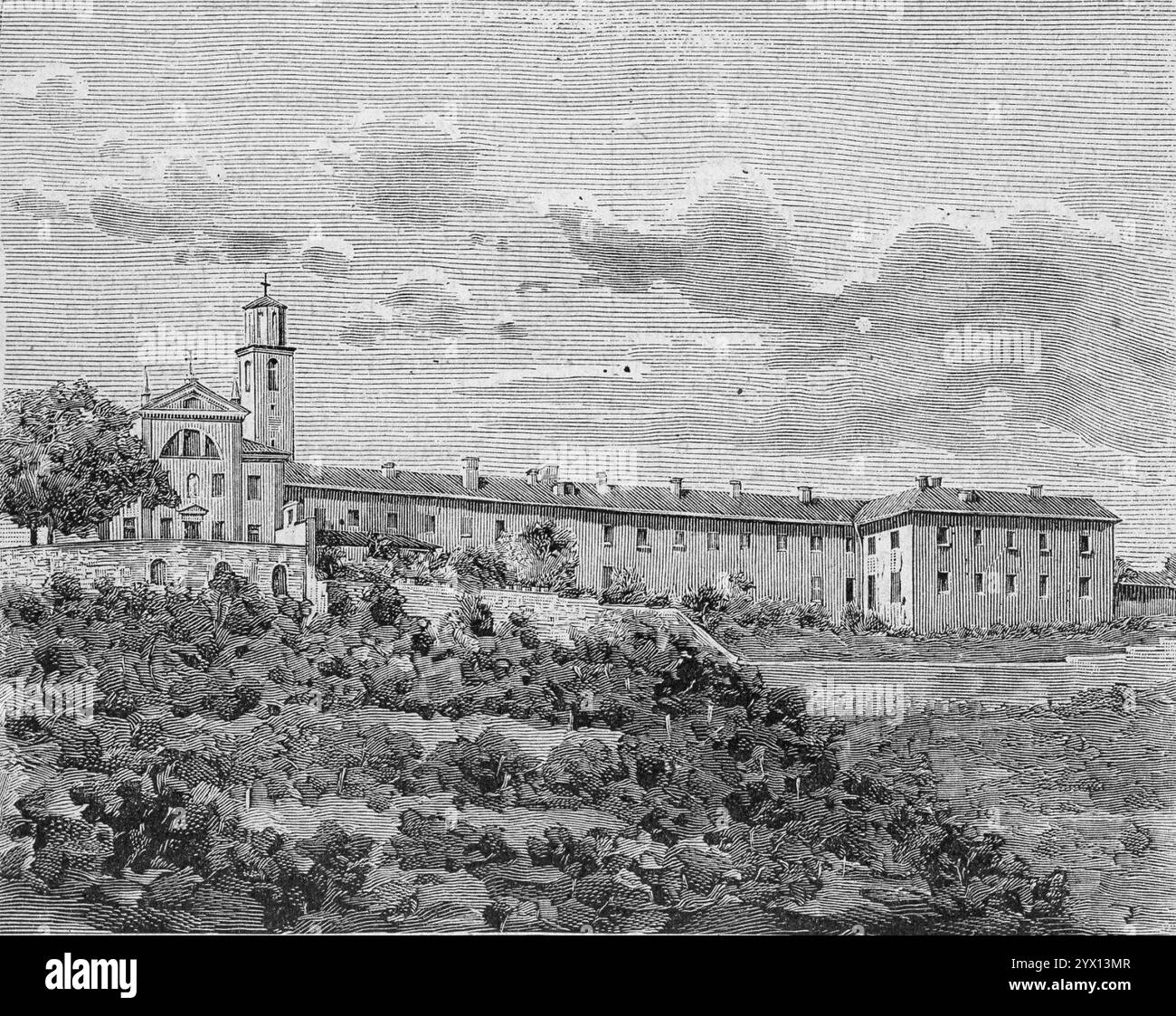 Convento di Cartagna-Vizza (xilografia Stock Photo - Alamy