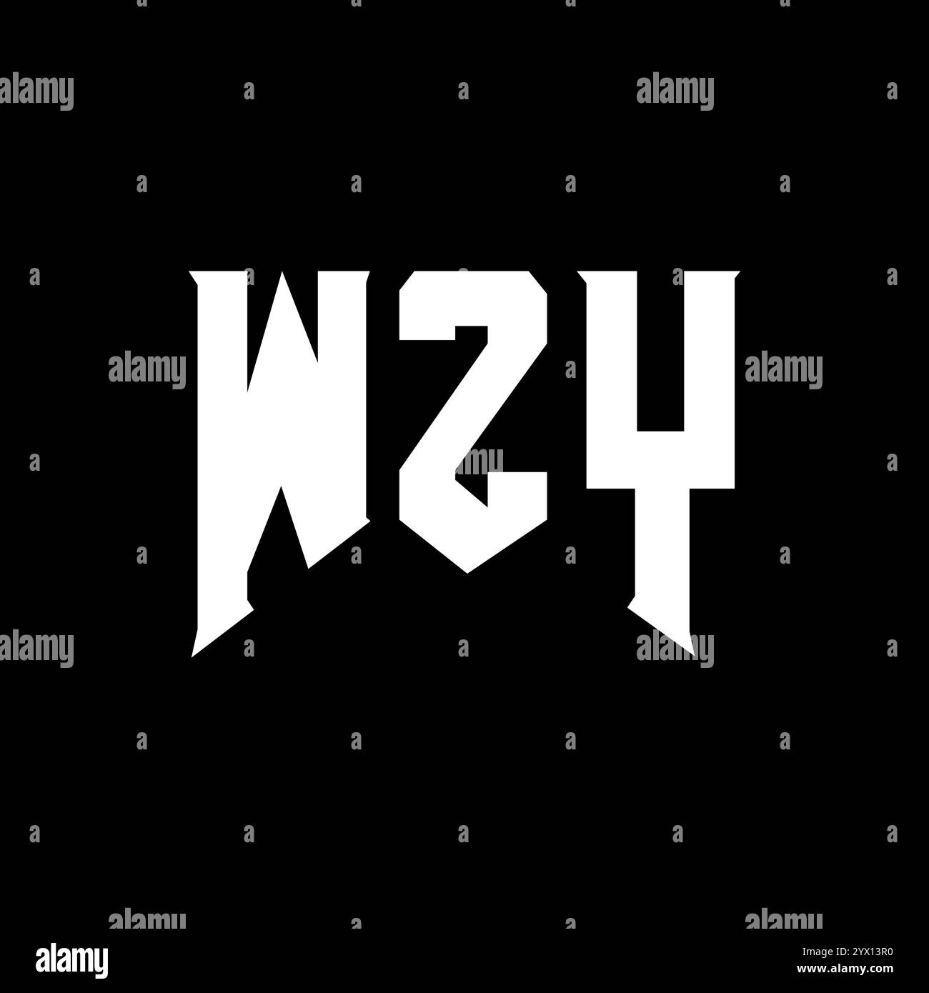 WZY letter logo design for technology company. WZY logo design black ...