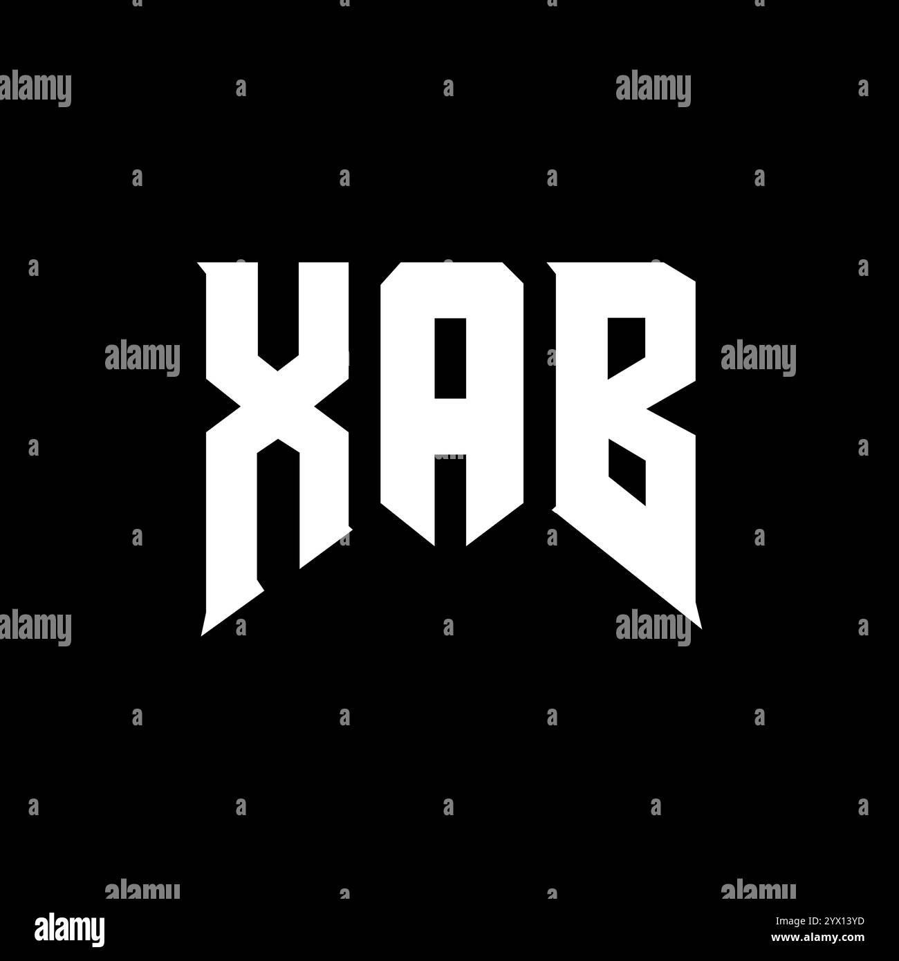 XAB letter logo design for technology company. XAB logo design black ...