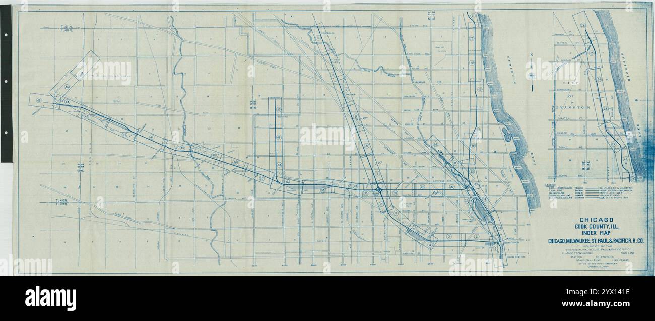 Cook County Index Map Stock Photo - Alamy
