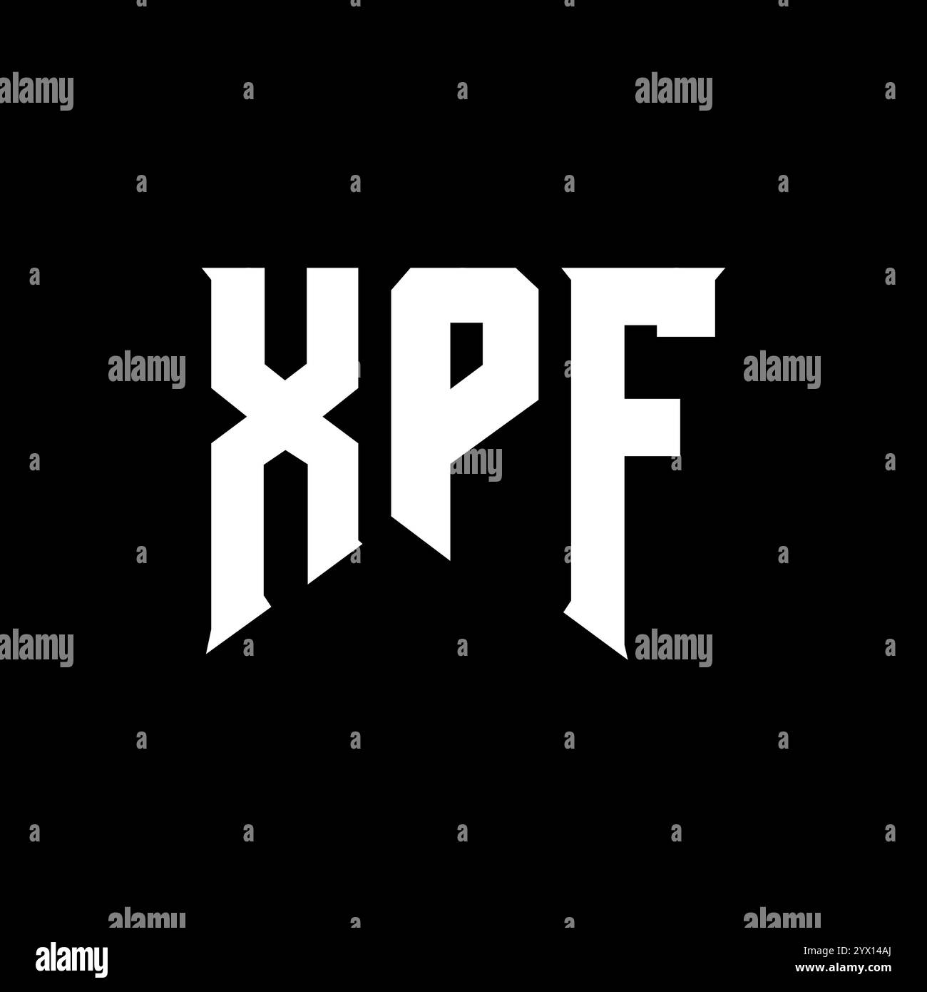 XPF letter logo design for technology company. XPF logo design black ...