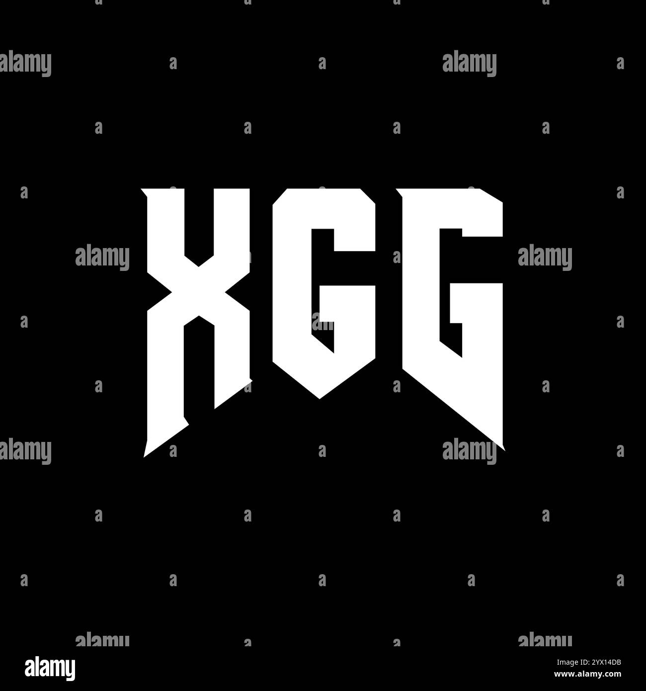 XGG letter logo design for technology company. XGG logo design black ...