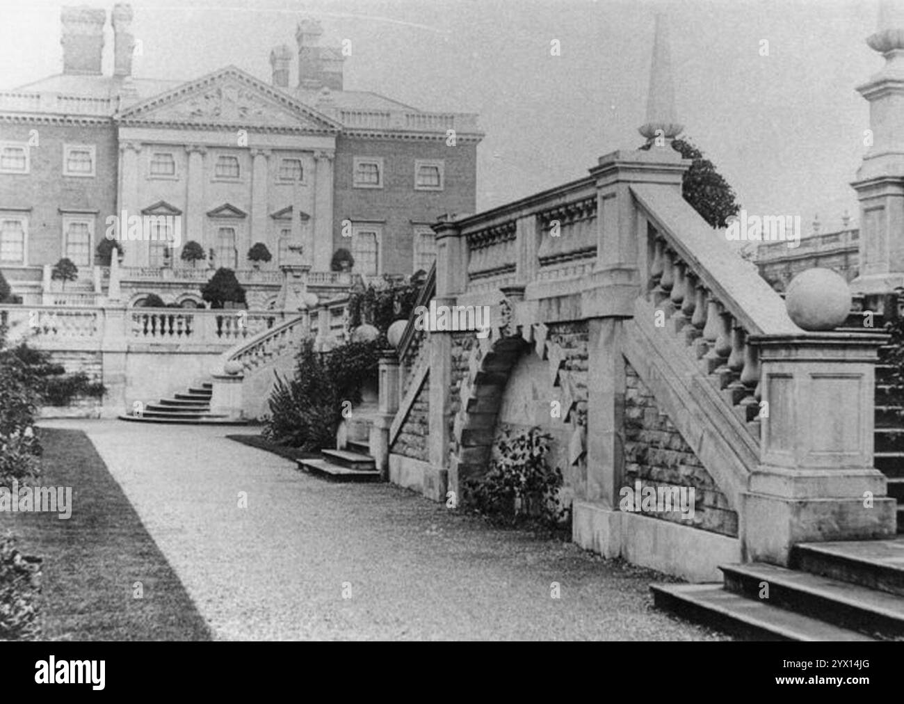 Copped Hall, Essex, northwest sunken garden pre-1910 Stock Photo - Alamy