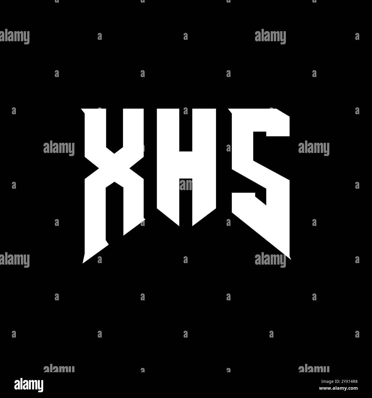 XHS letter logo design for technology company. XHS logo design black ...