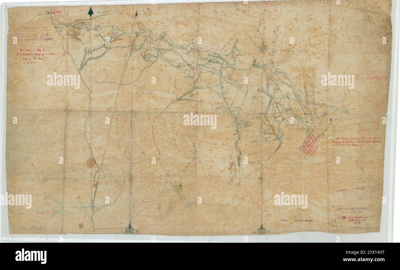 Copy of C.H. Webber's Map of a Scout made by Colonel Nevin Stock Photo ...