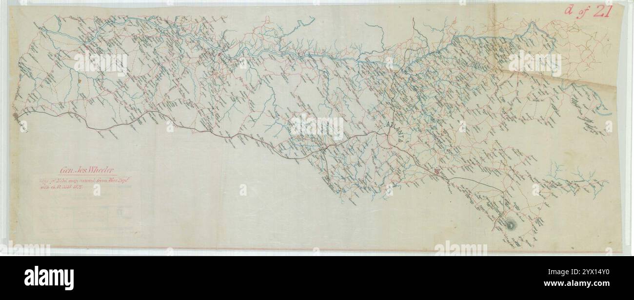 Copy of a Rebel Map received from War Department showing Georgia Stock ...