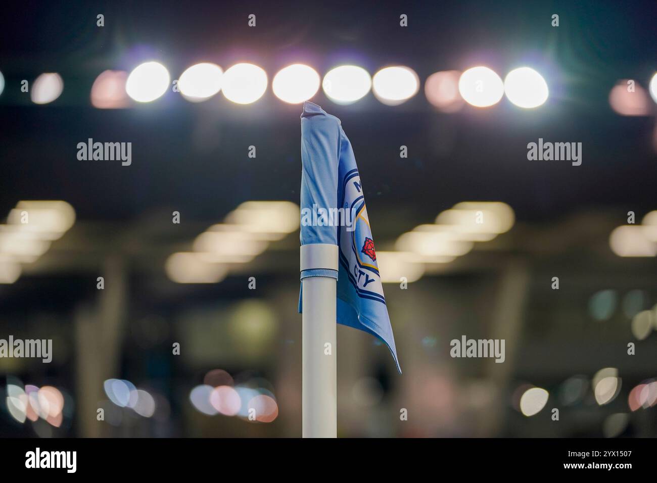 The corner flag at the city of manchester stadium hi-res stock ...