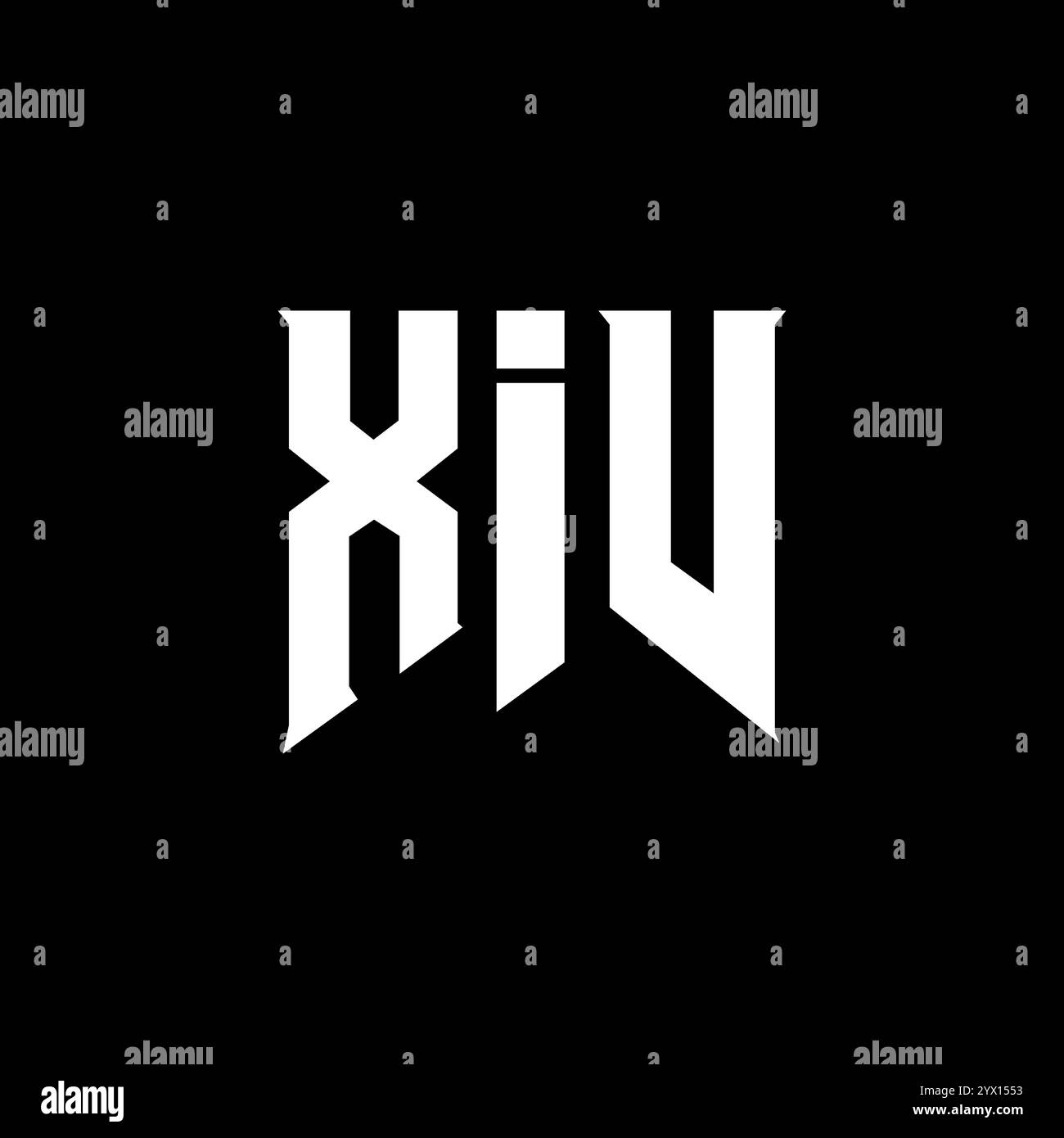 XIV letter logo design for technology company. XIV logo design black ...