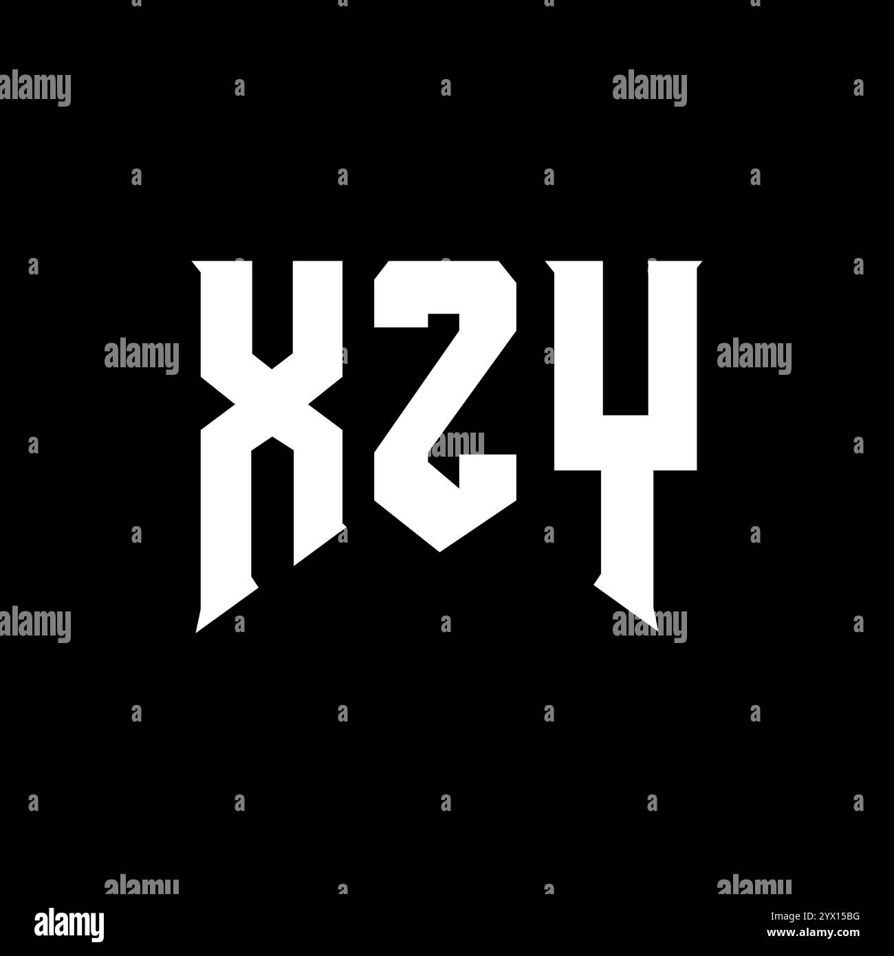 XZY letter logo design for technology company. XZY logo design black ...