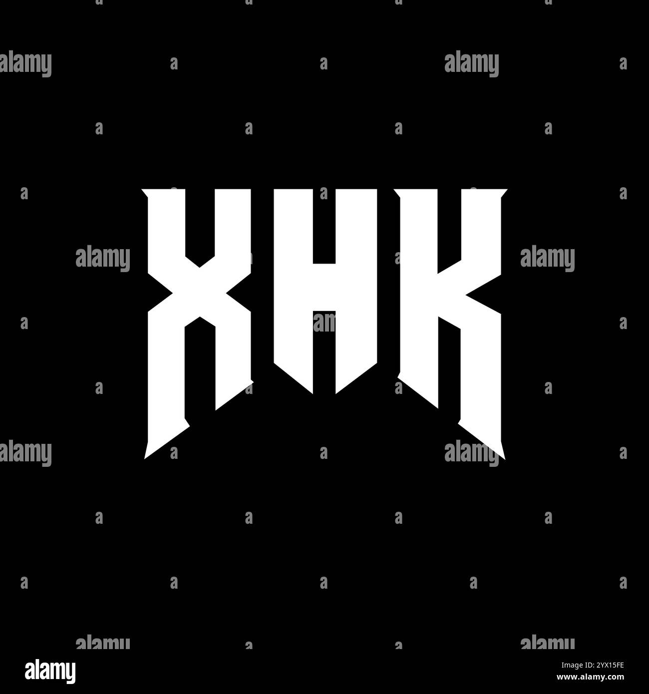 XHK letter logo design for technology company. XHK logo design black ...