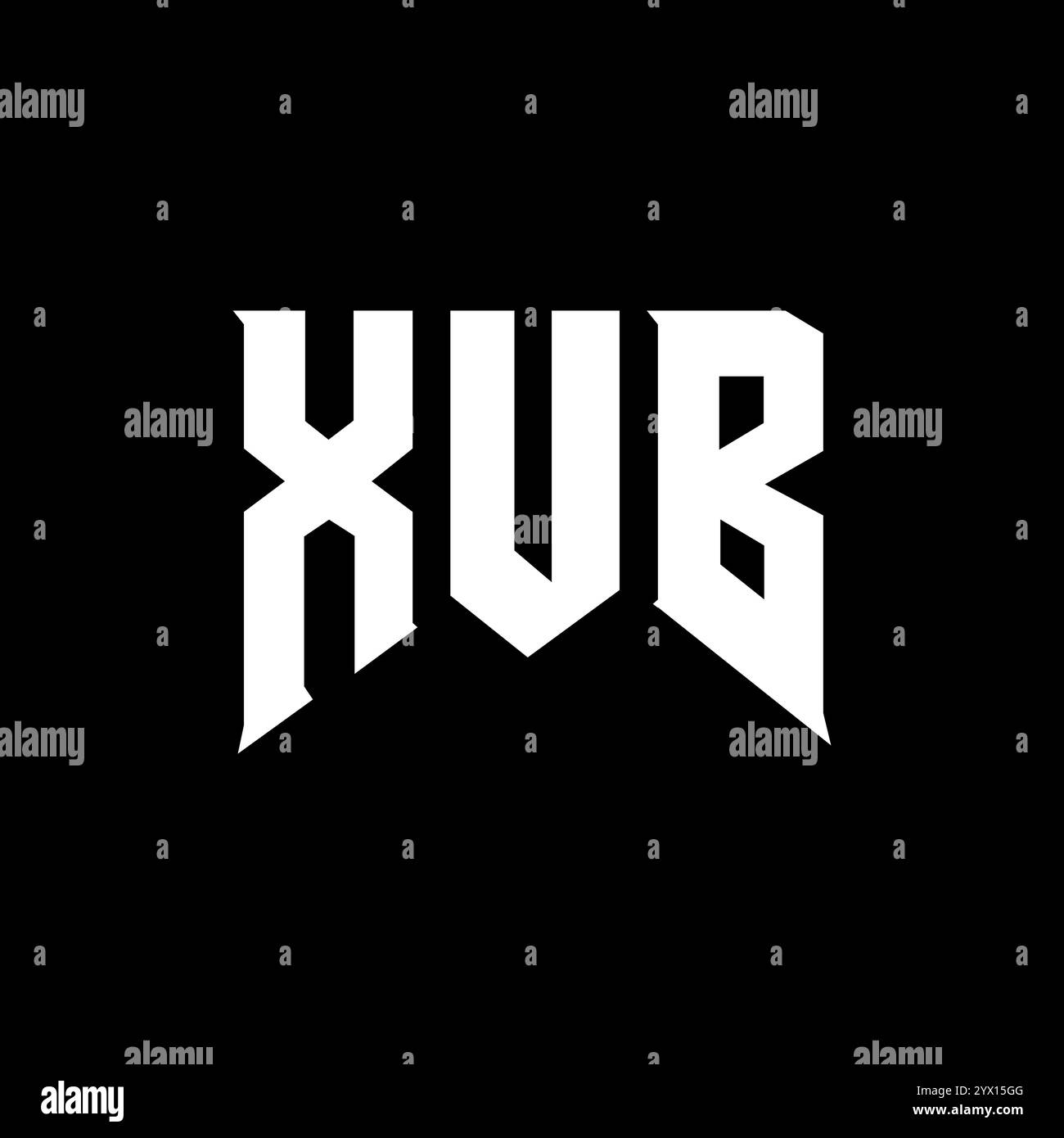 XUB letter logo design for technology company. XUB logo design black ...