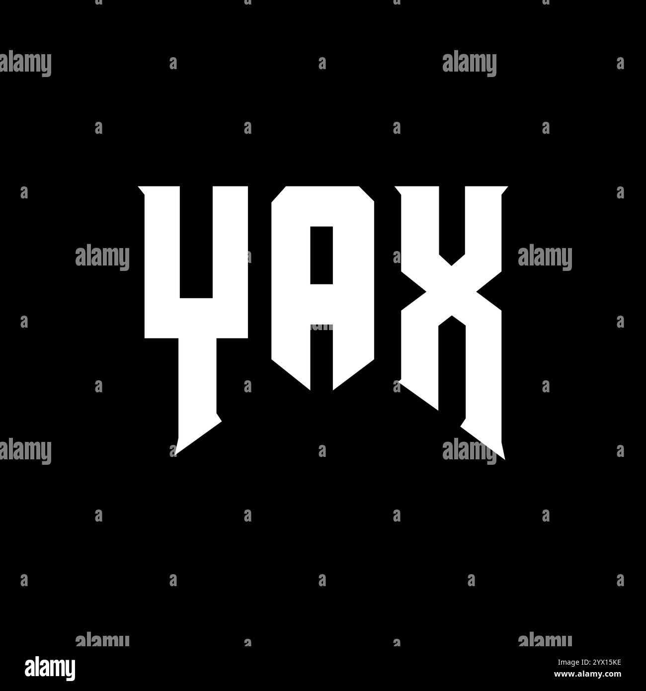 YAX letter logo design for technology company. YAX logo design black ...