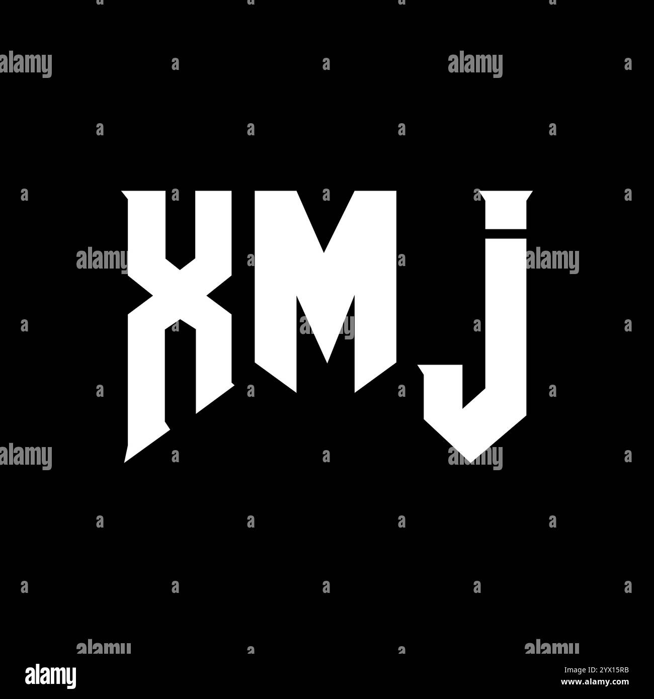 XMJ letter logo design for technology company. XMJ logo design black ...