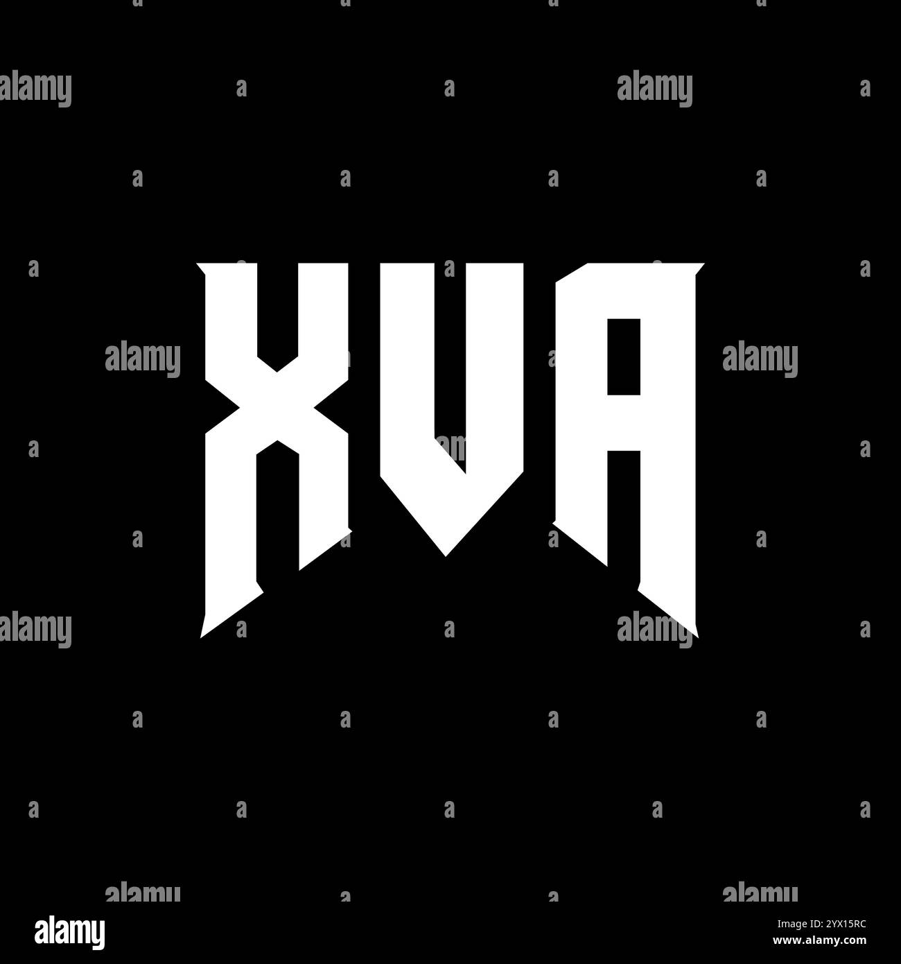 XVA letter logo design for technology company. XVA logo design black and white color combination ...
