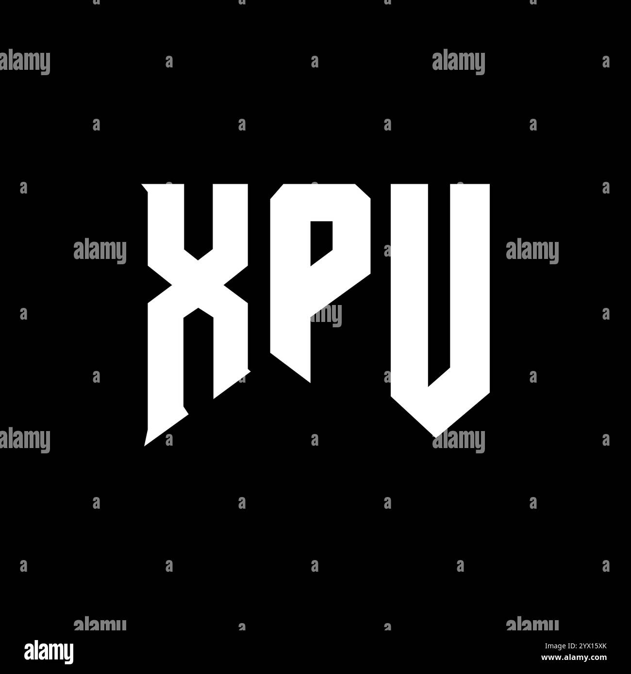 XPU letter logo design for technology company. XPU logo design black ...