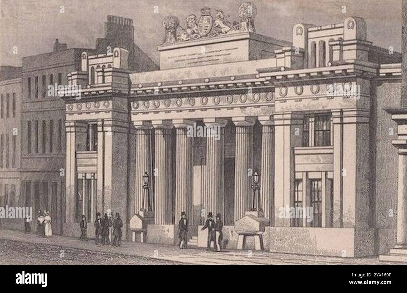 Corn Exchange, Mark Lane, London (old print Stock Photo - Alamy