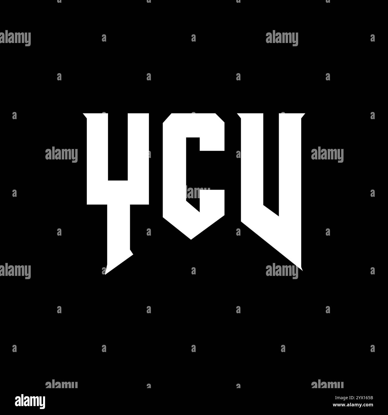 YCV letter logo design for technology company. YCV logo design black and white color combination ...