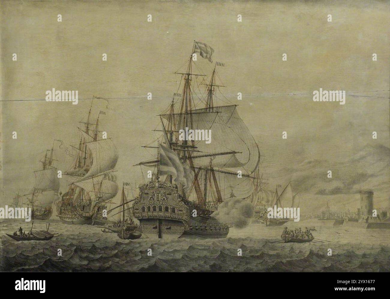 Cornelis Bouwmeester (c.1652-1733) - Dutch and English Ships Arriving ...