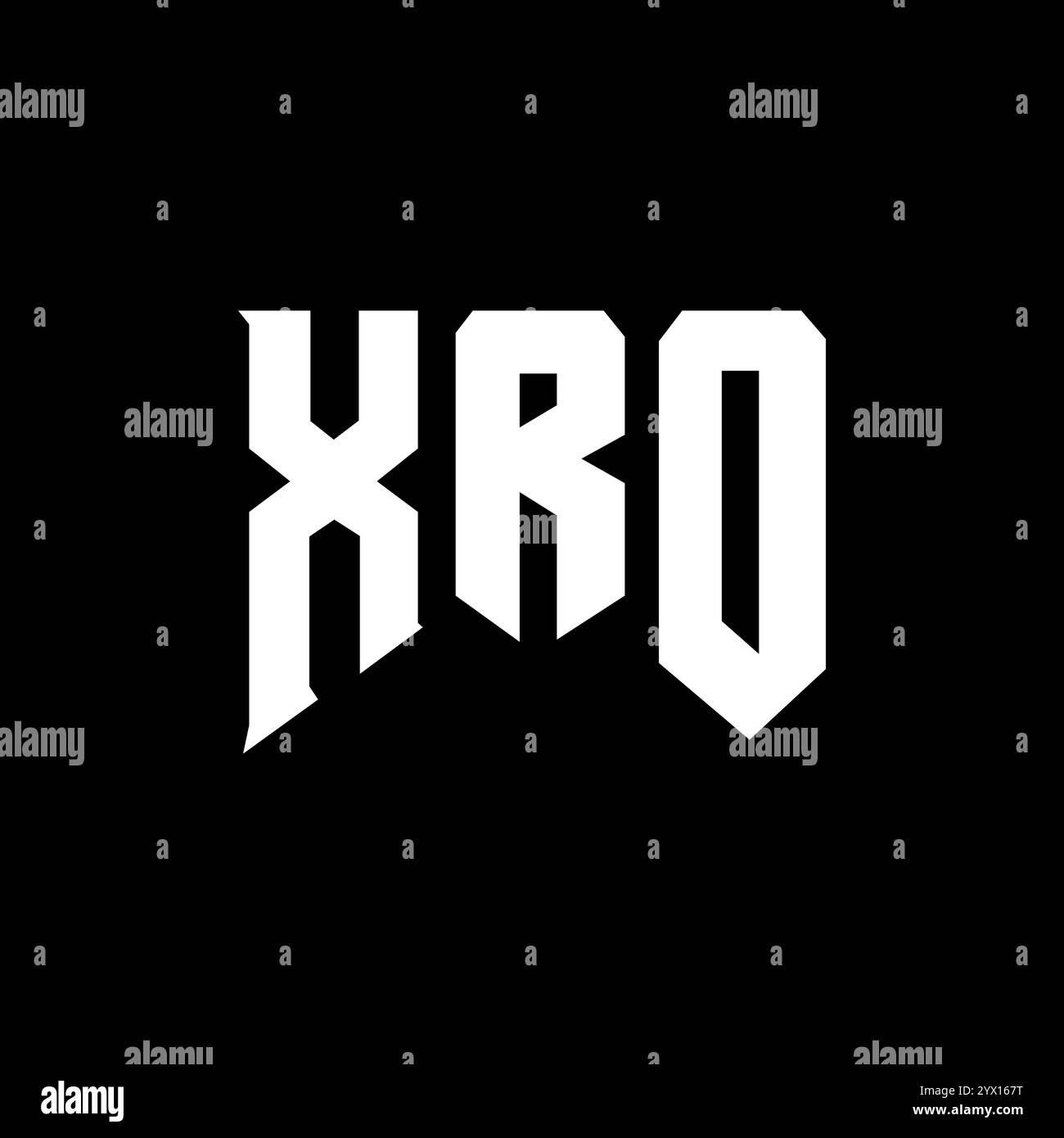 XRO letter logo design for technology company. XRO logo design black ...