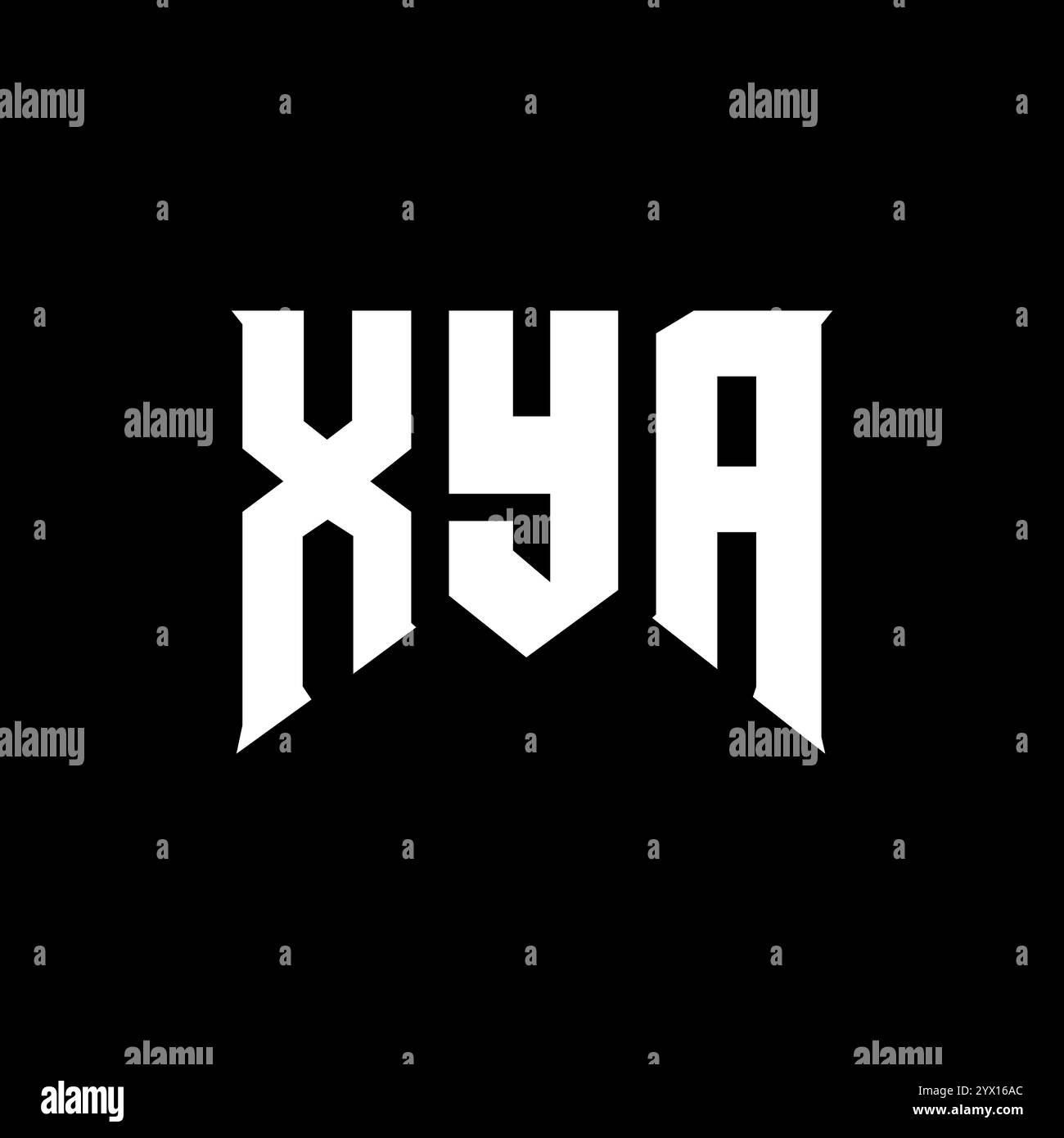 XYA letter logo design for technology company. XYA logo design black ...