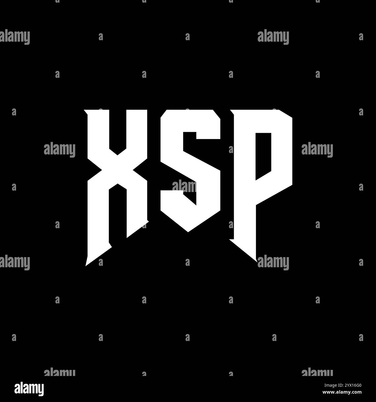 XSP letter logo design for technology company. XSP logo design black and white color combination ...
