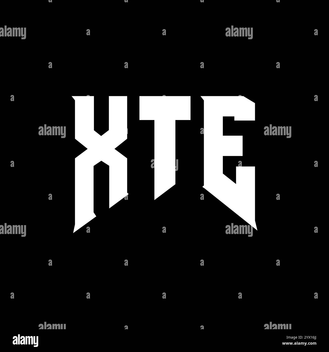 XTE letter logo design for technology company. XTE logo design black ...