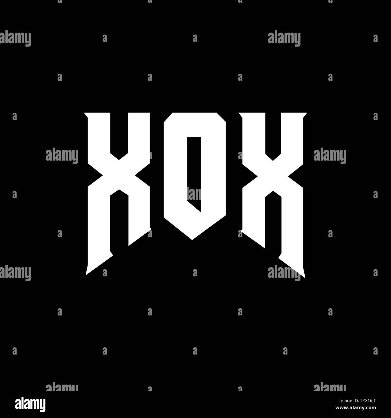 XOX letter logo design for technology company. XOX logo design black ...