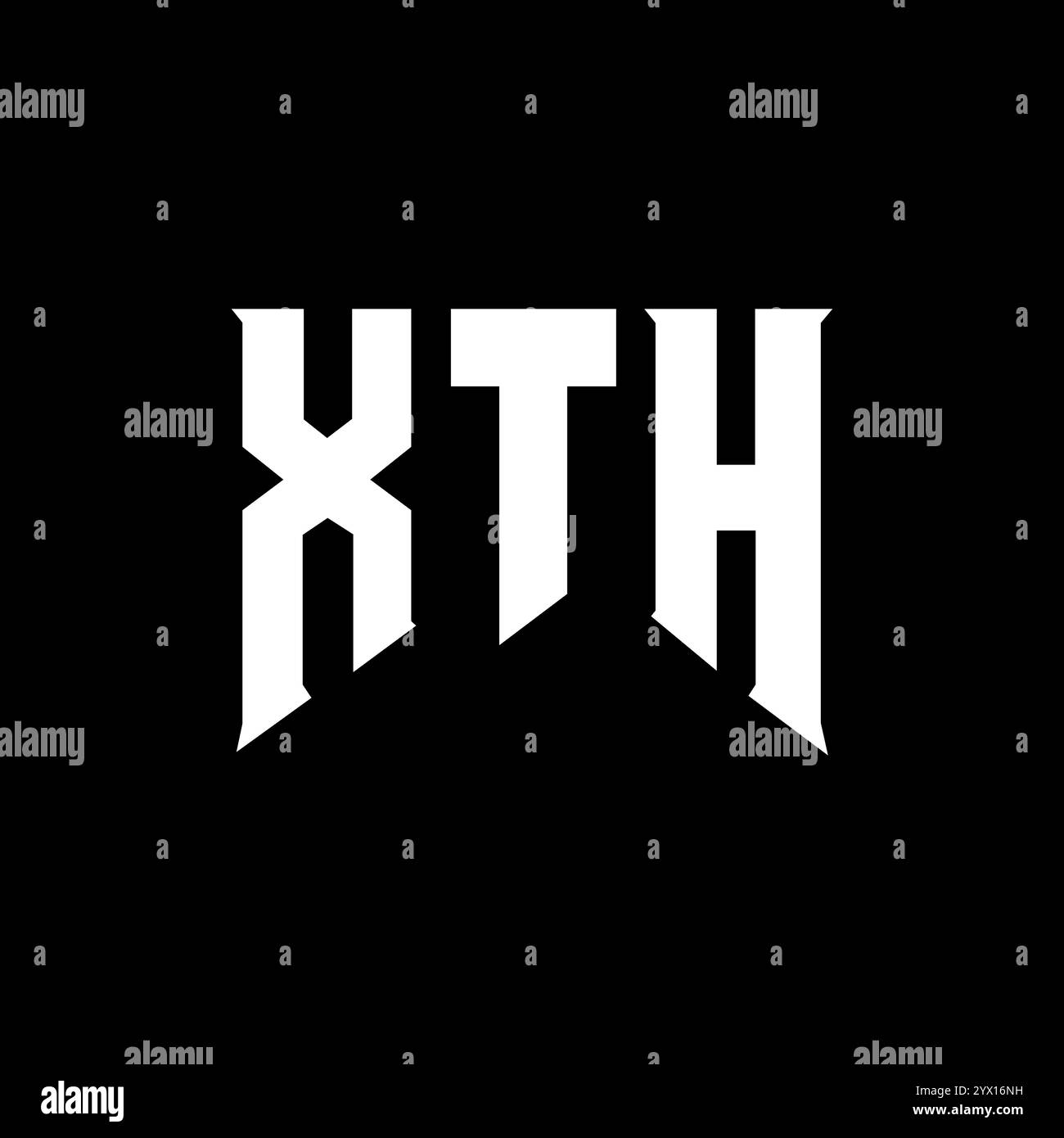 XTH letter logo design for technology company. XTH logo design black ...