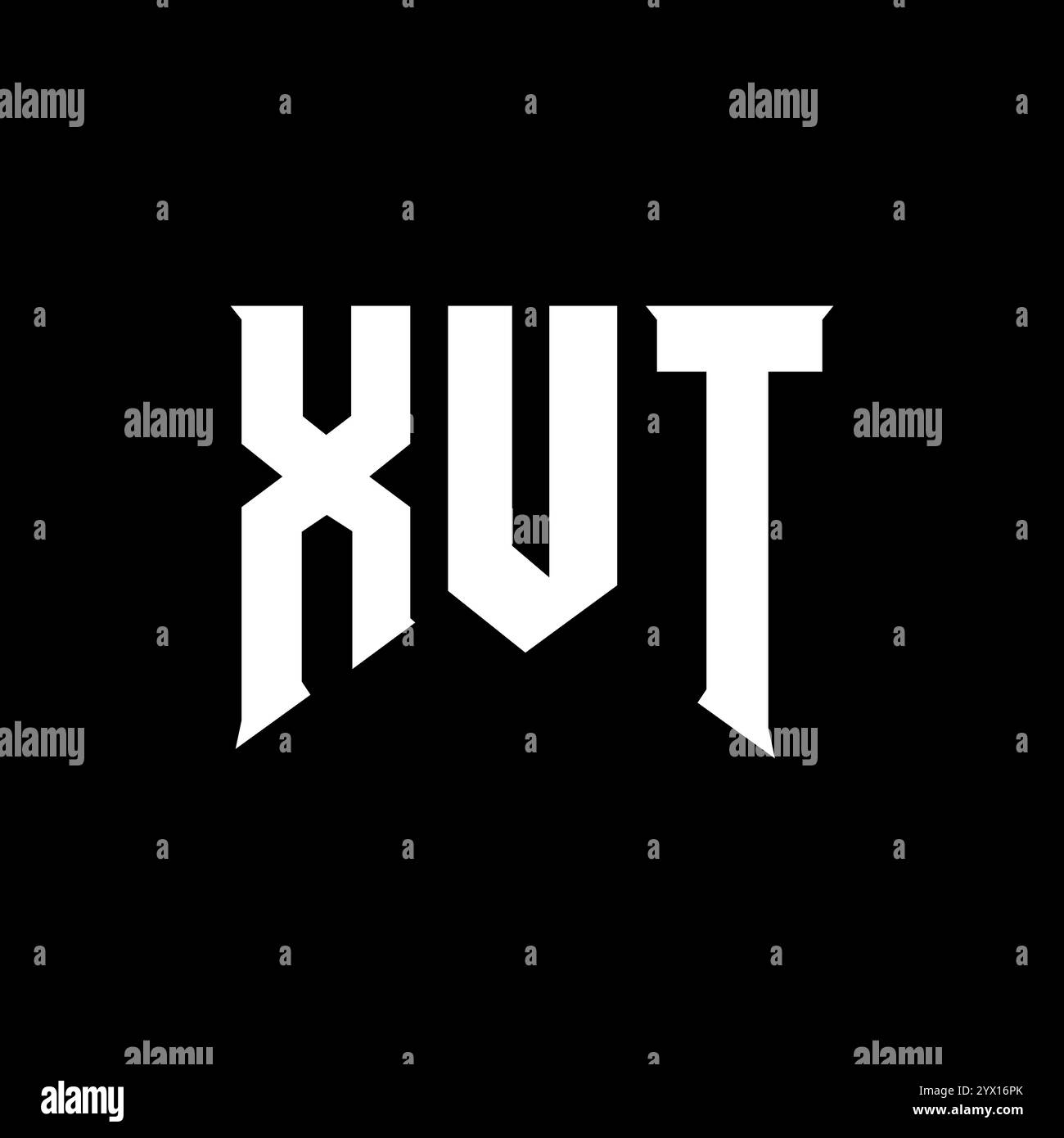 XUT letter logo design for technology company. XUT logo design black ...