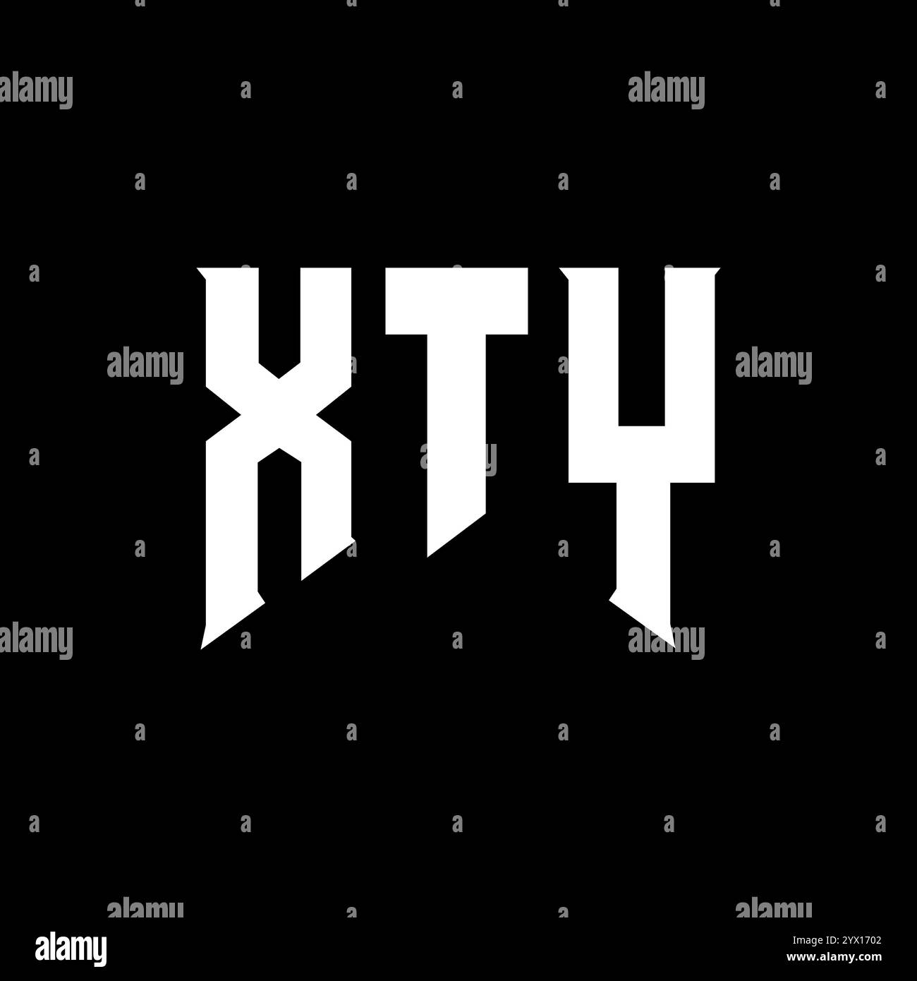 XTY letter logo design for technology company. XTY logo design black and white color combination ...