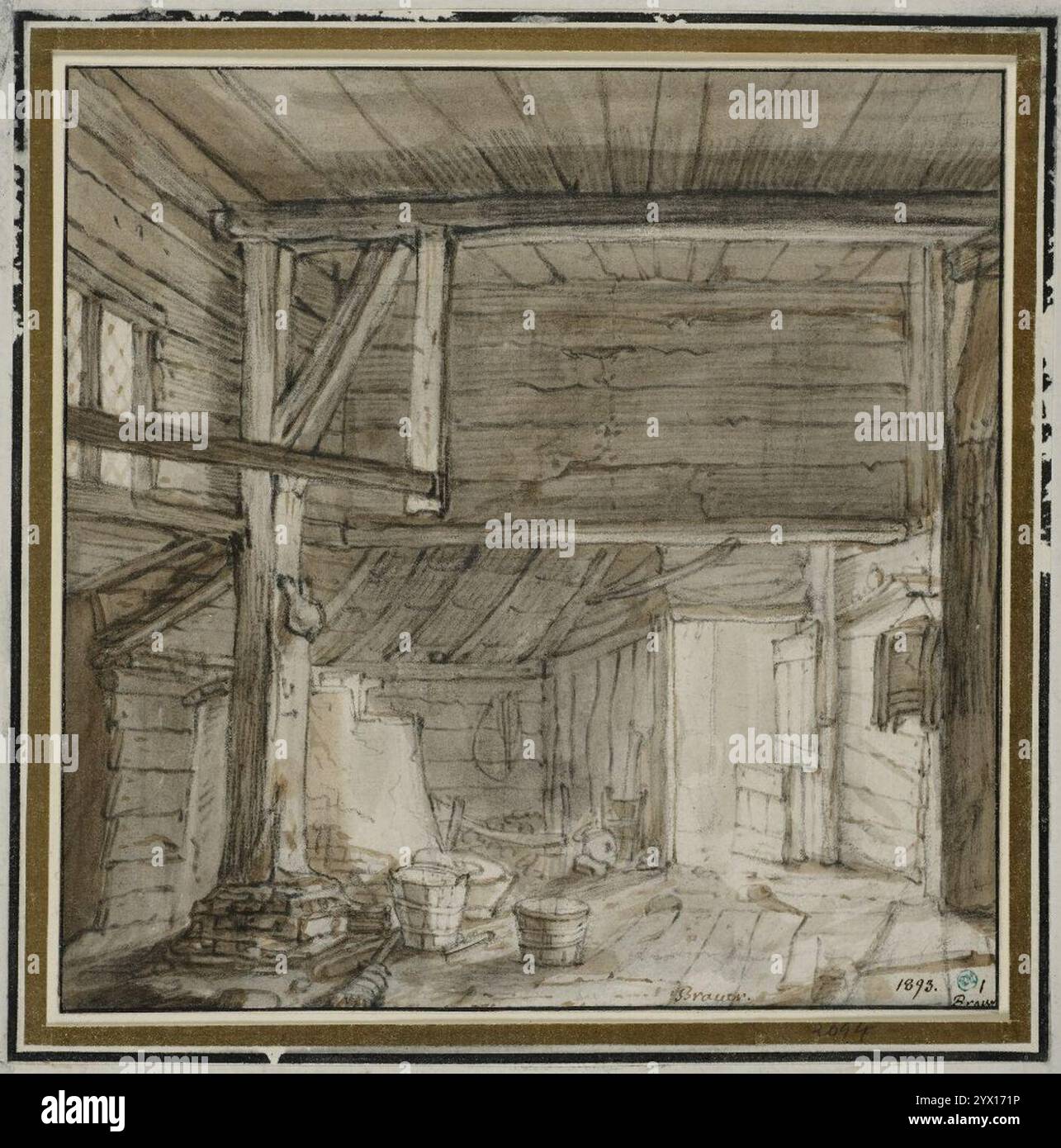 Cornelis Saftleven - Interior of a Provision Store Stock Photo - Alamy