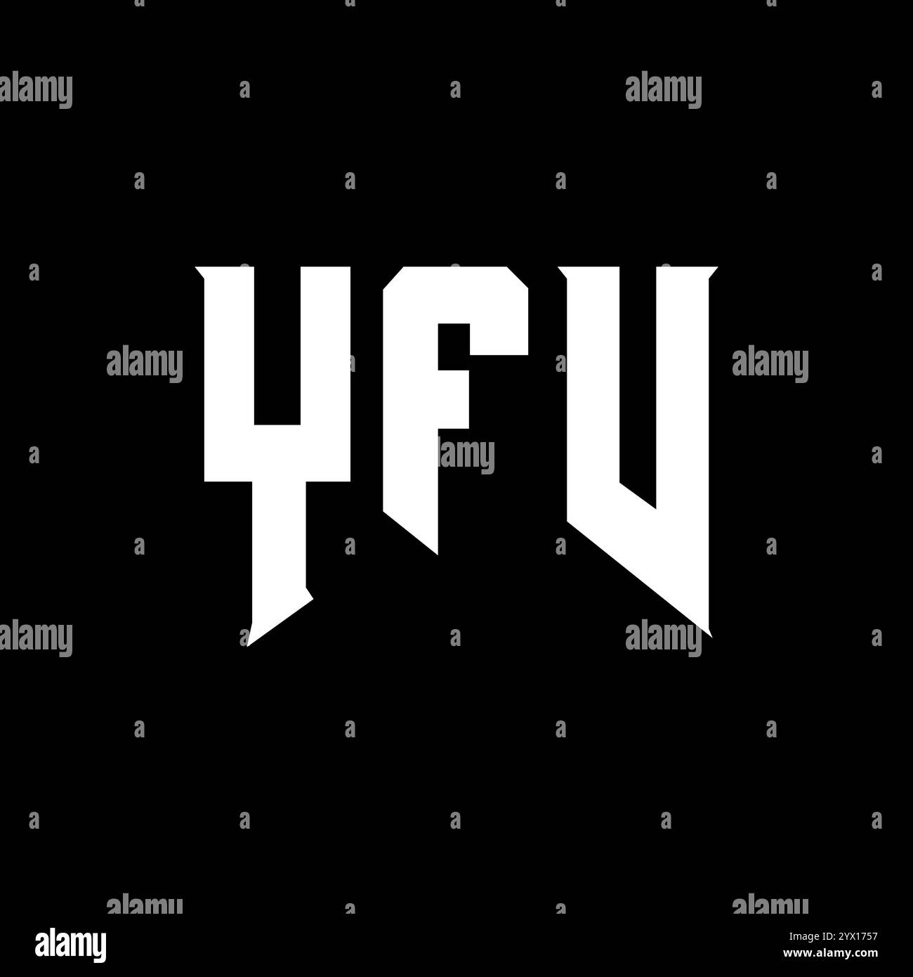 YFV letter logo design for technology company. YFV logo design black ...