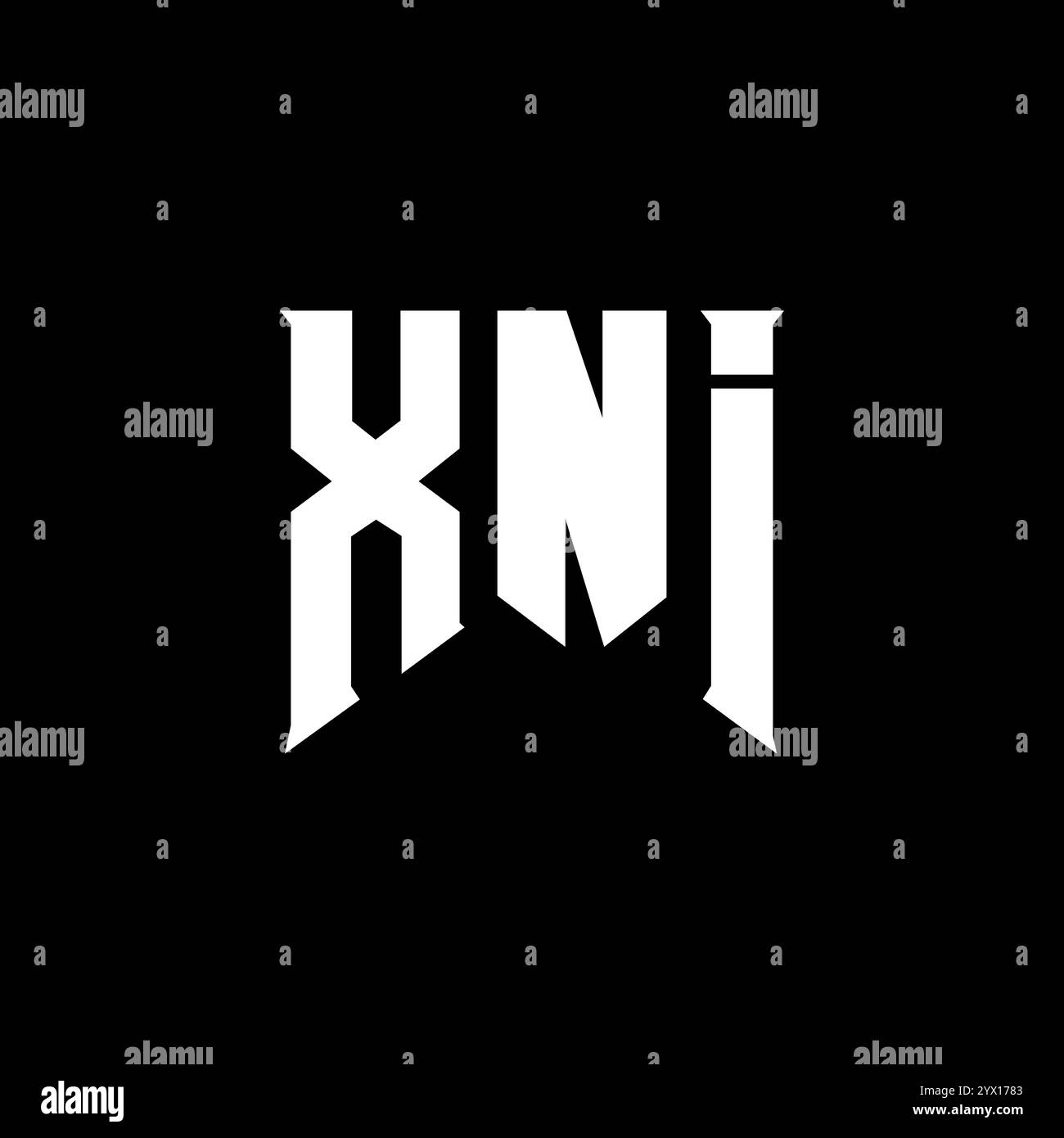 Xni logo design Stock Vector Images - Alamy
