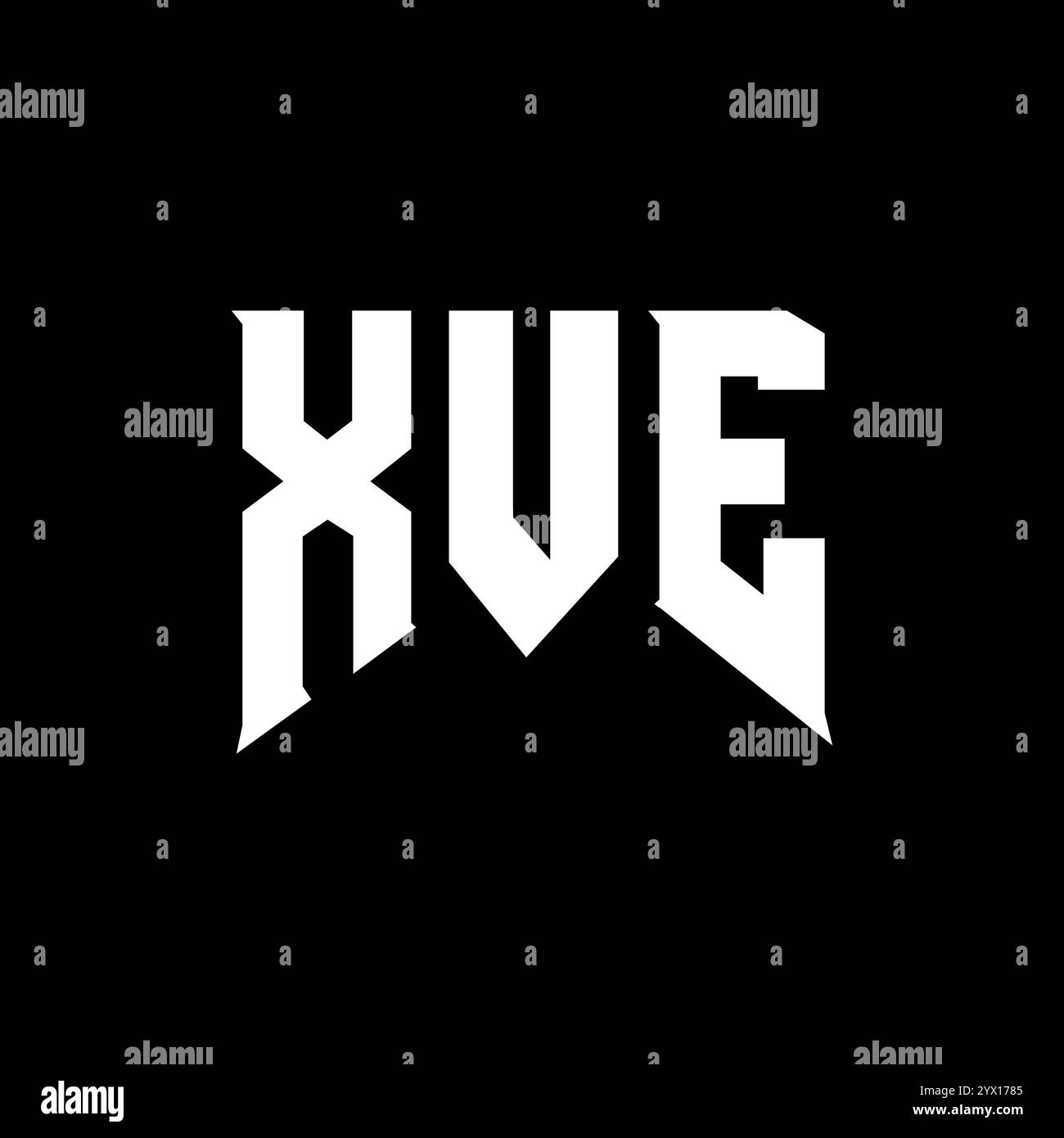 XVE letter logo design for technology company. XVE logo design black ...
