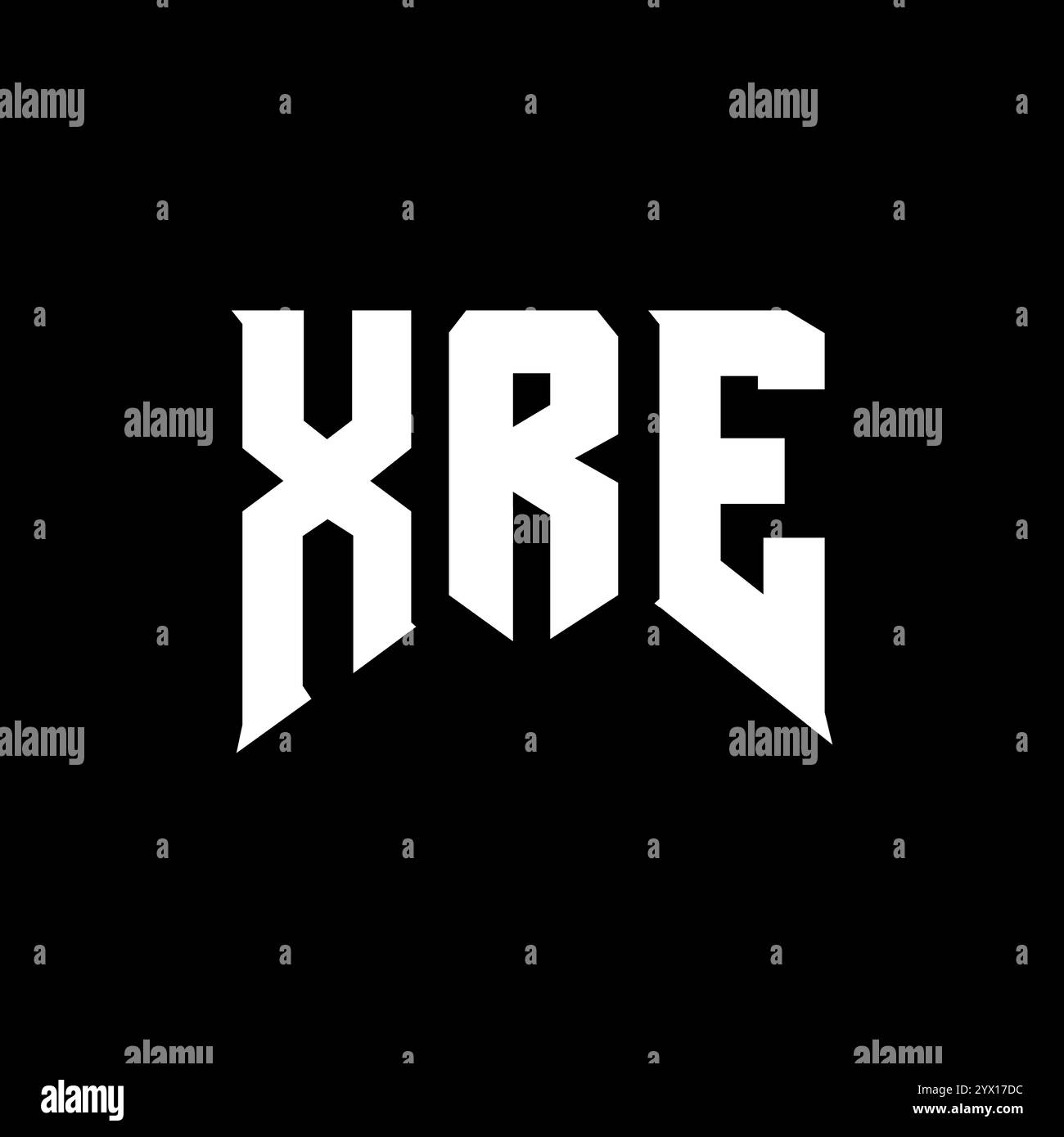 XRE letter logo design for technology company. XRE logo design black ...
