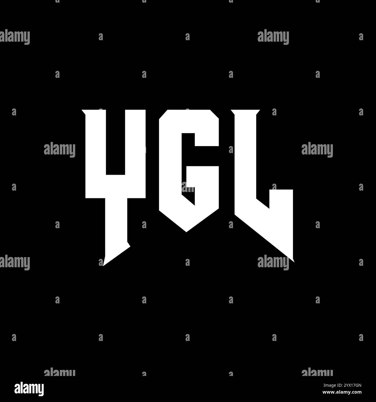 YGL letter logo design for technology company. YGL logo design black ...