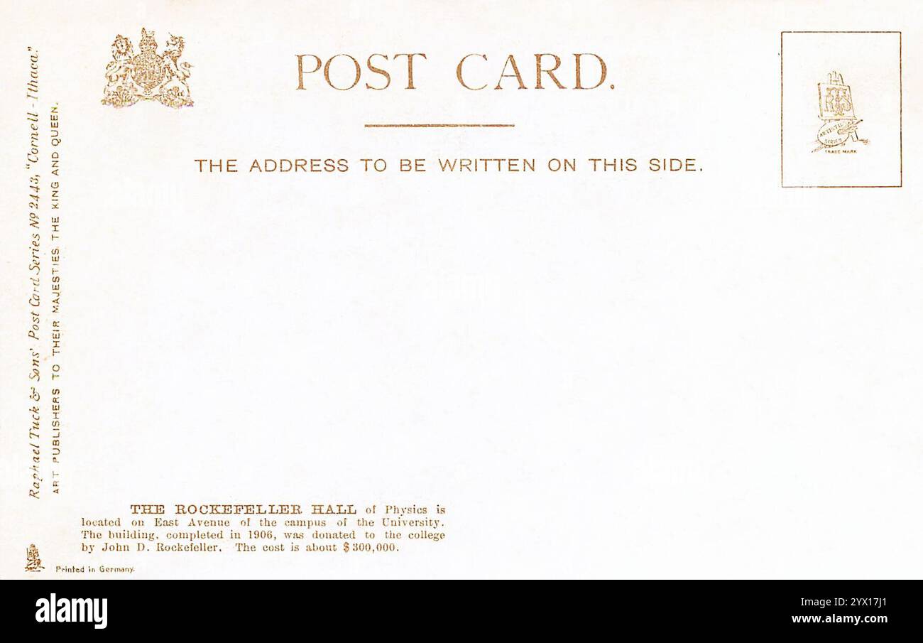 Cornell - Rockefeller Hall verso Stock Photo - Alamy