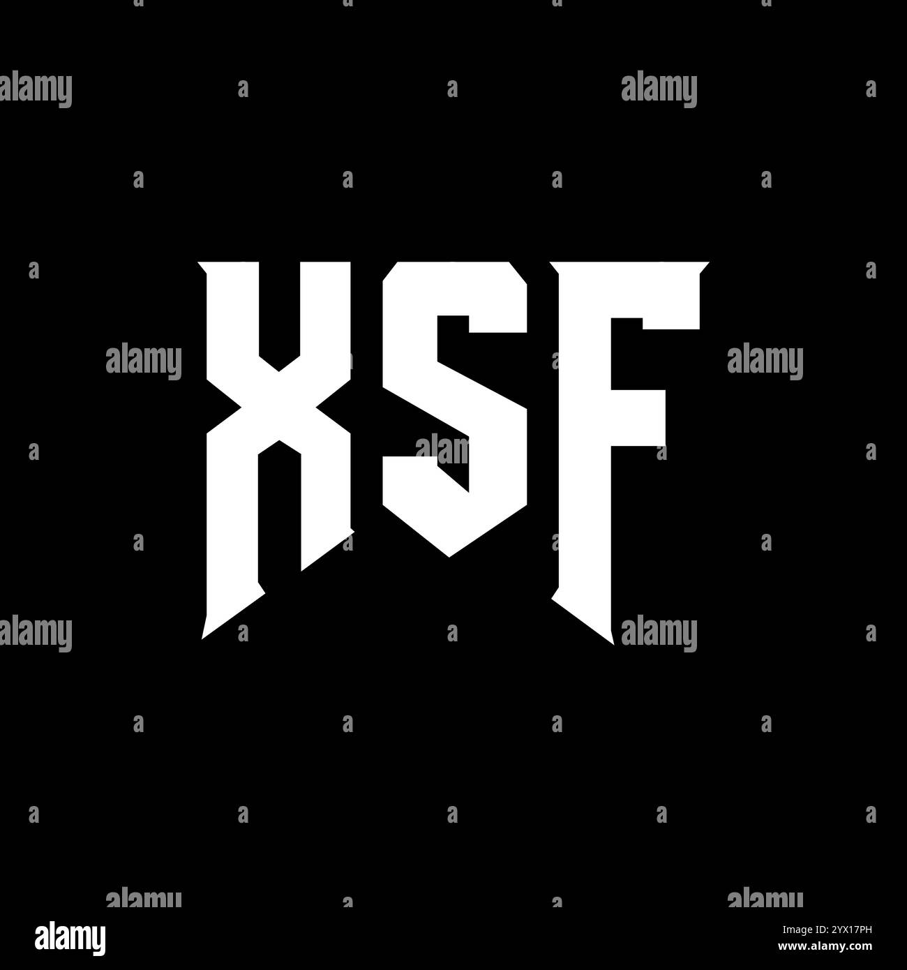 XSF letter logo design for technology company. XSF logo design black and white color combination ...