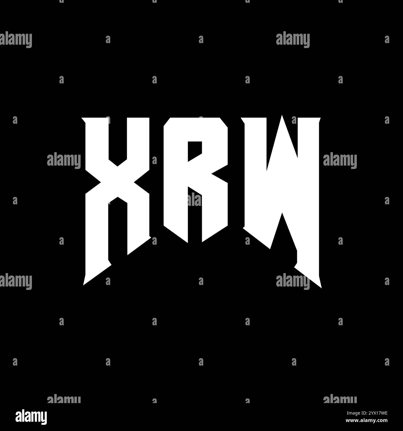 XRW letter logo design for technology company. XRW logo design black ...