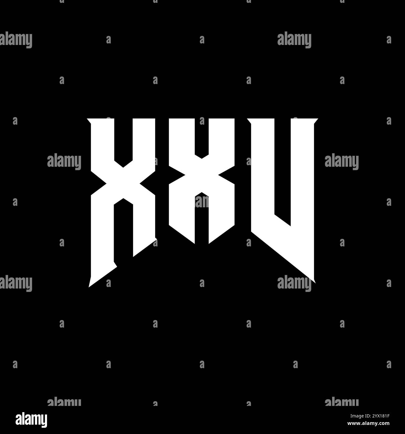 XXV letter logo design for technology company. XXV logo design black ...