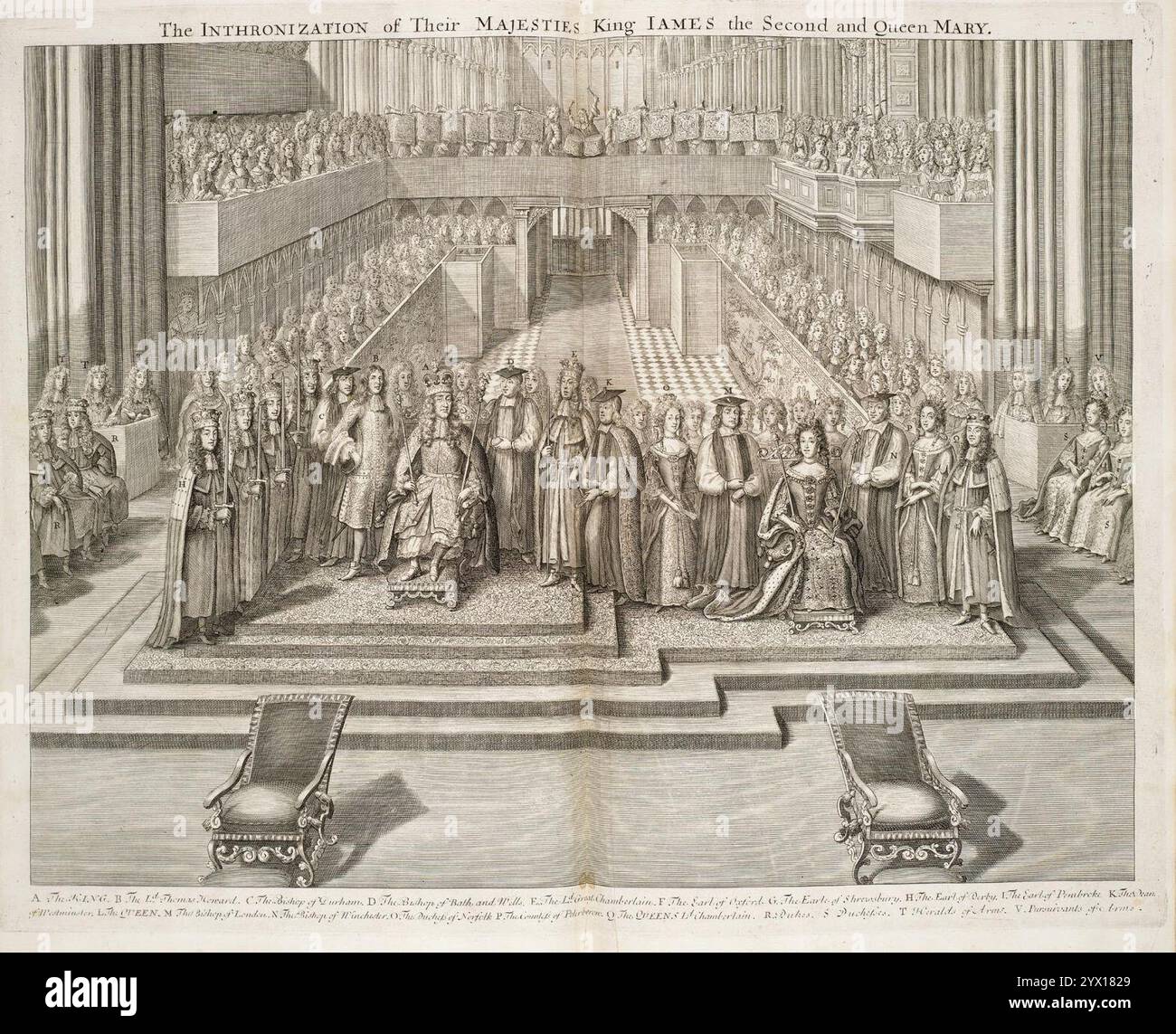 Coronation of James II and Mary of Modena Stock Photo - Alamy
