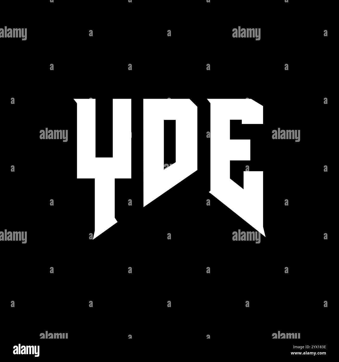 YDE letter logo design for technology company. YDE logo design black ...