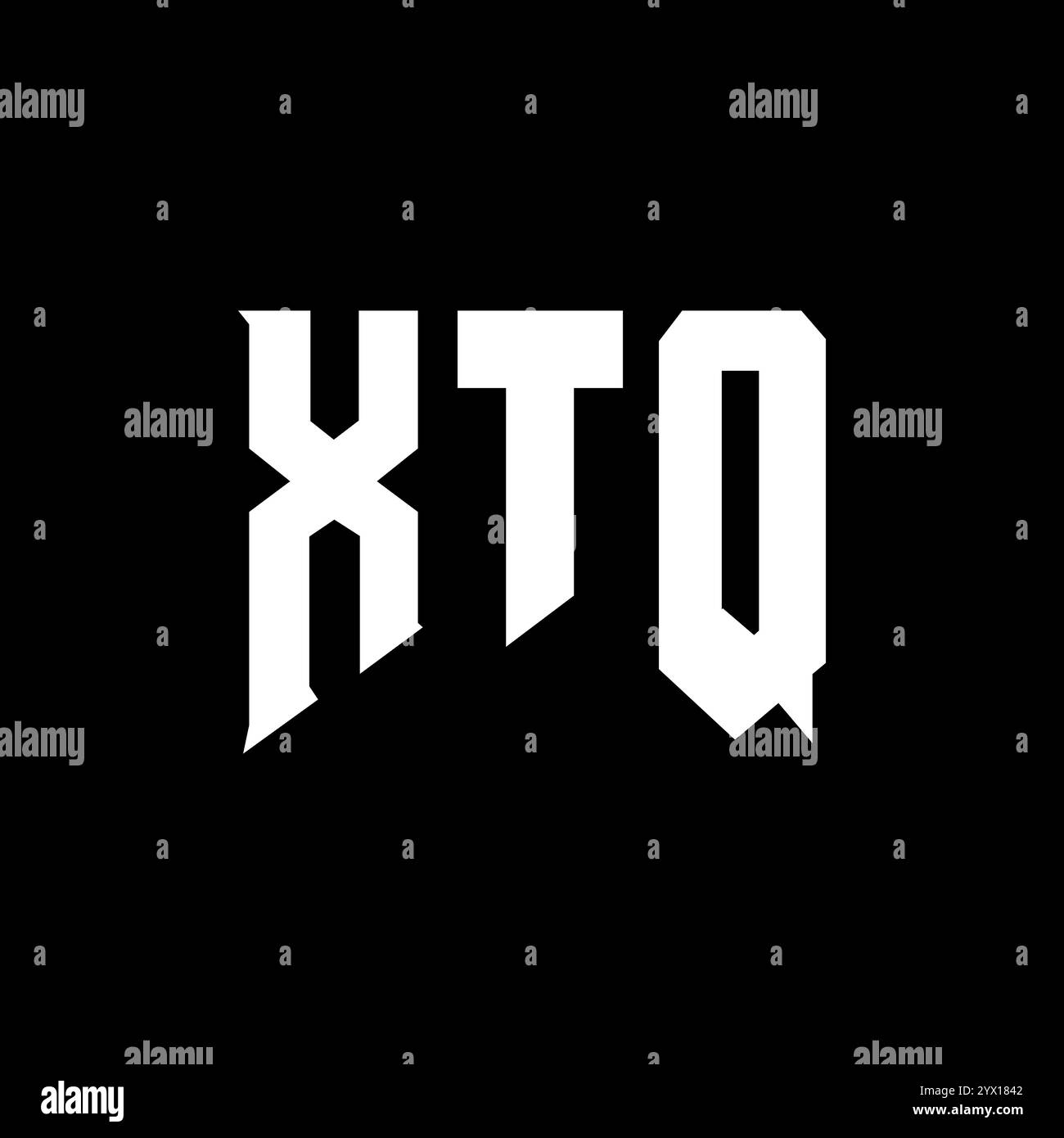 XTQ letter logo design for technology company. XTQ logo design black ...