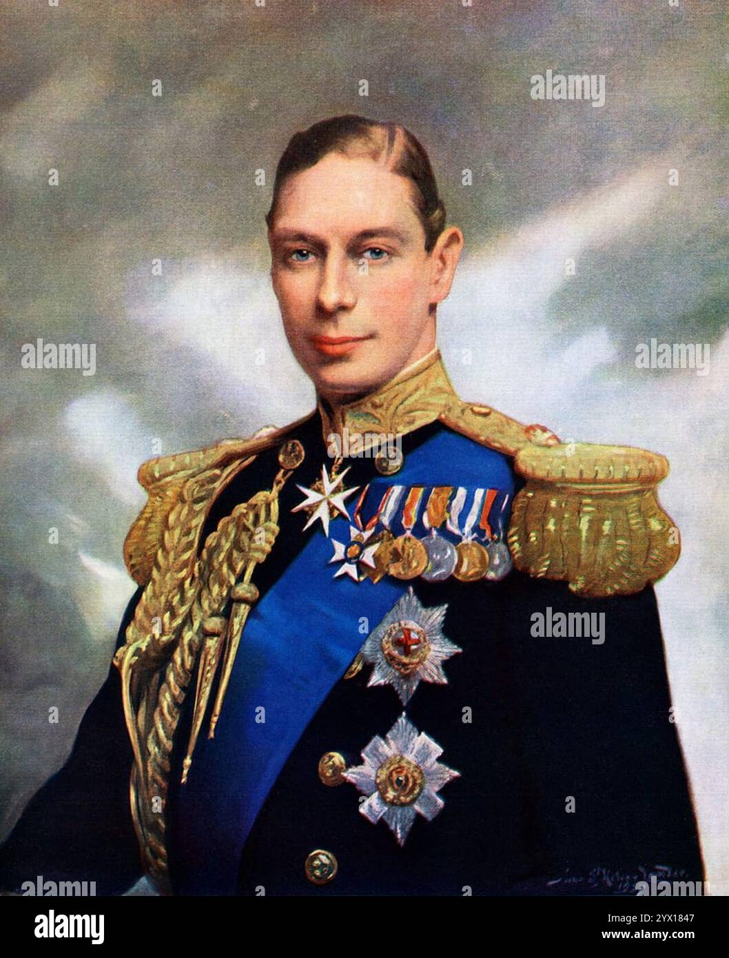 Coronation portrait of King George VI Stock Photo - Alamy