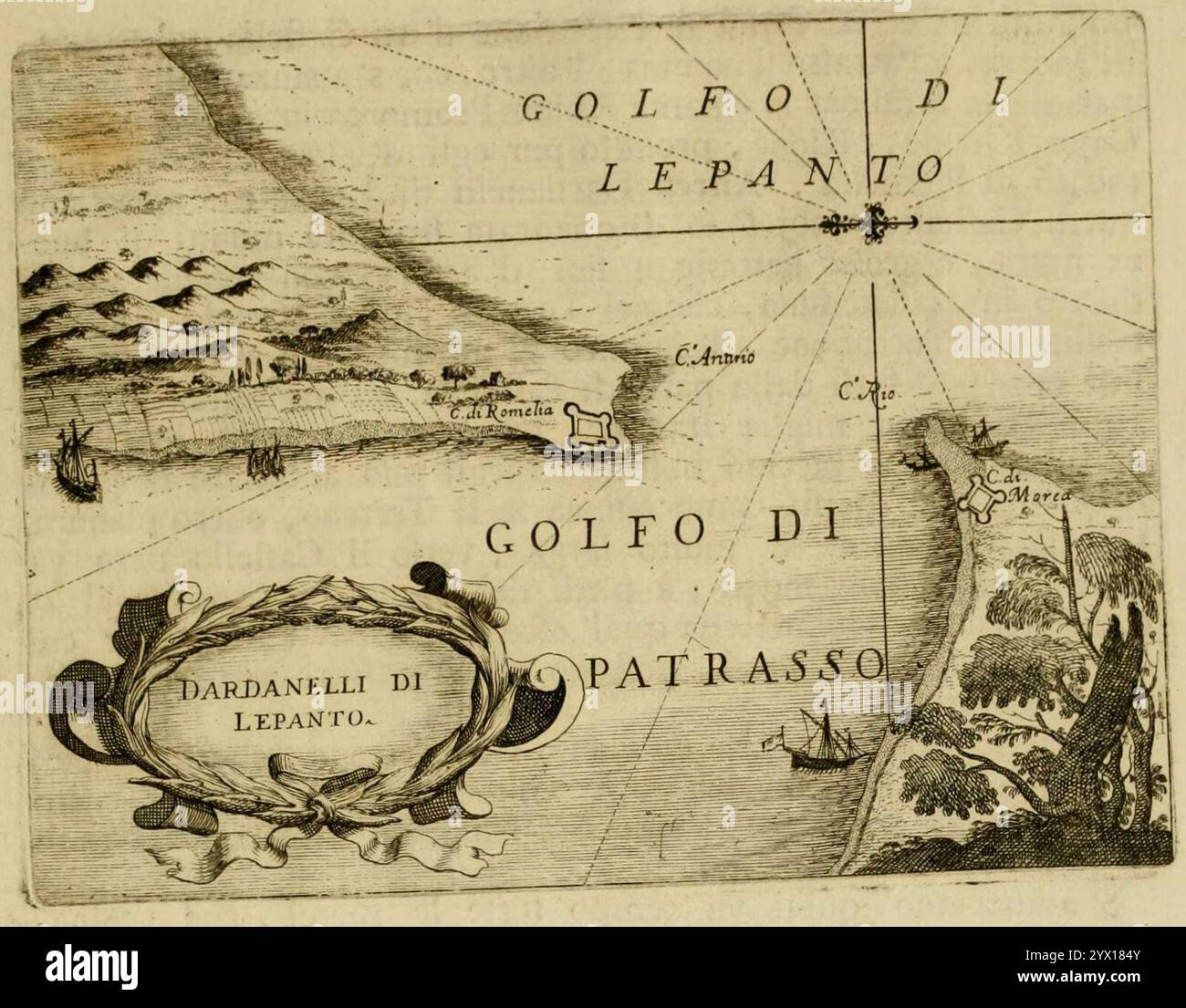 Coronelli Dardanelli di Lepanto Stock Photo - Alamy